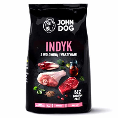 John Dog indyk z wołowiną i warzywami dla psa