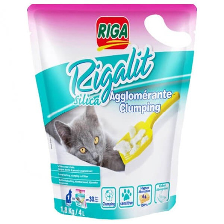 Riga-Rigalit żwirek silikonowy zbrylający dla kota 4,2 l - poleca ...